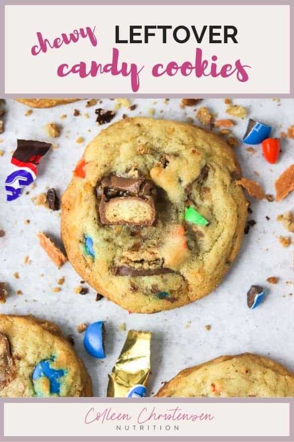 Chewy Leftover Candy Cookies - Colleen Christensen Nutrition