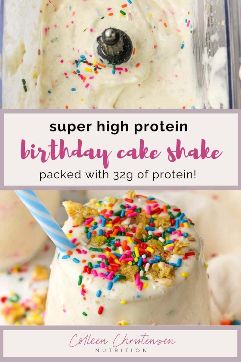 Birthday Cake Protein Shake - Colleen Christensen Nutrition