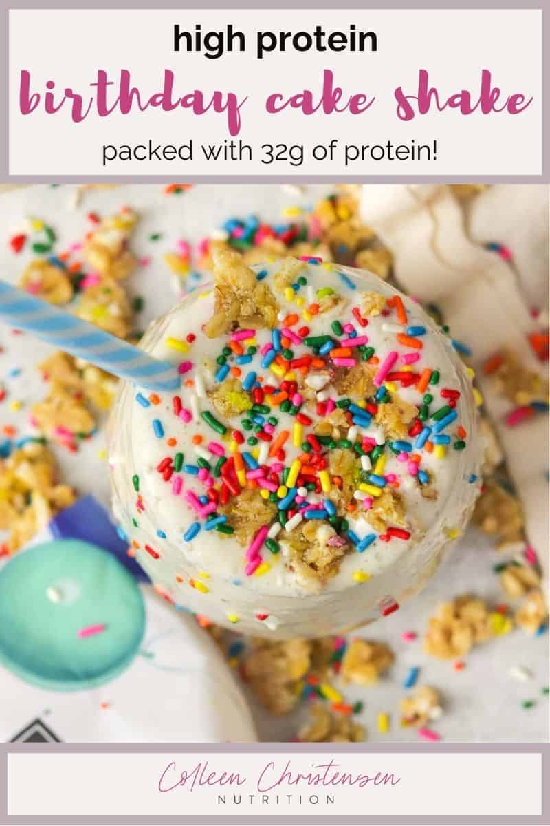 Birthday Cake Protein Shake - Colleen Christensen Nutrition