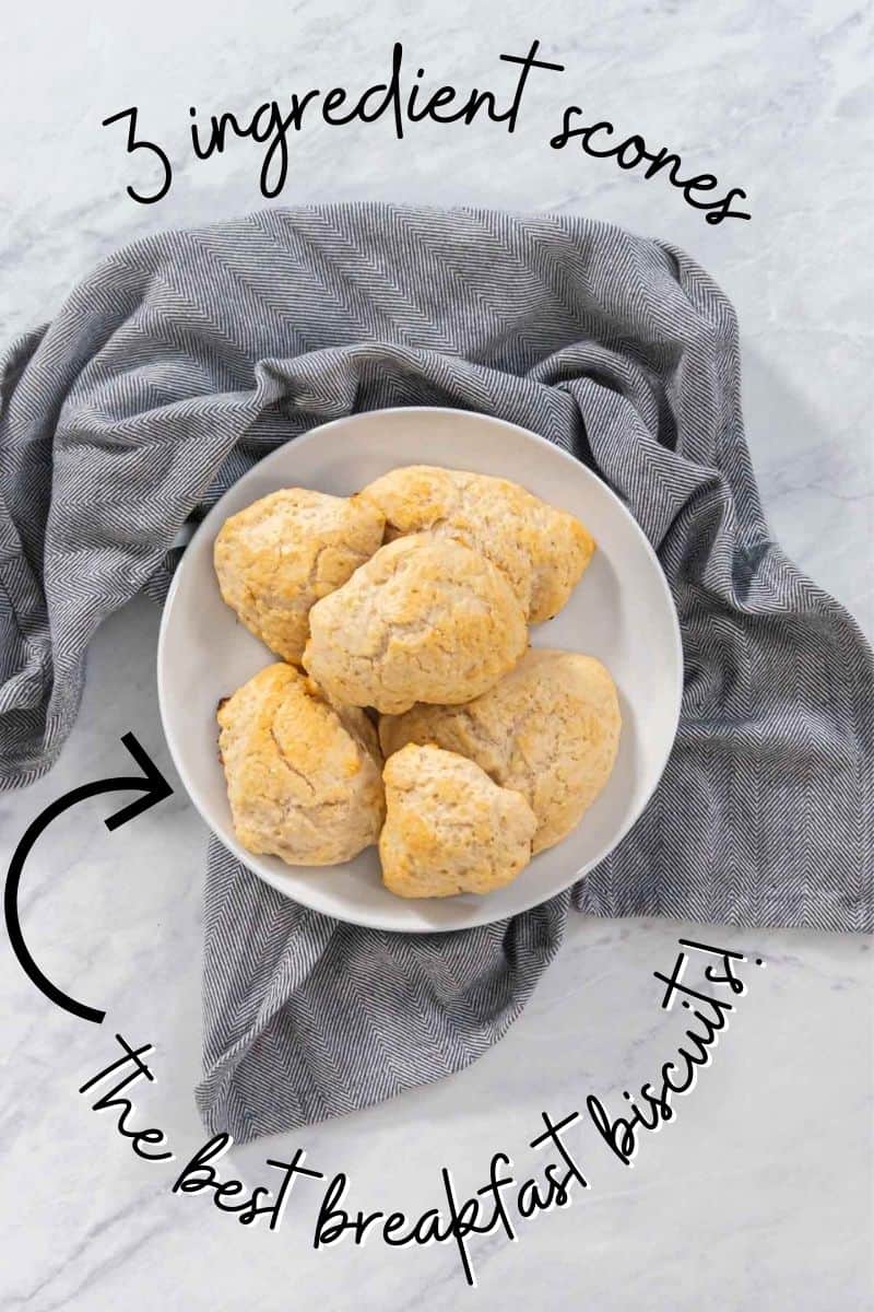 Easy 3 Ingredient Scone Biscuits - Colleen Christensen Nutrition