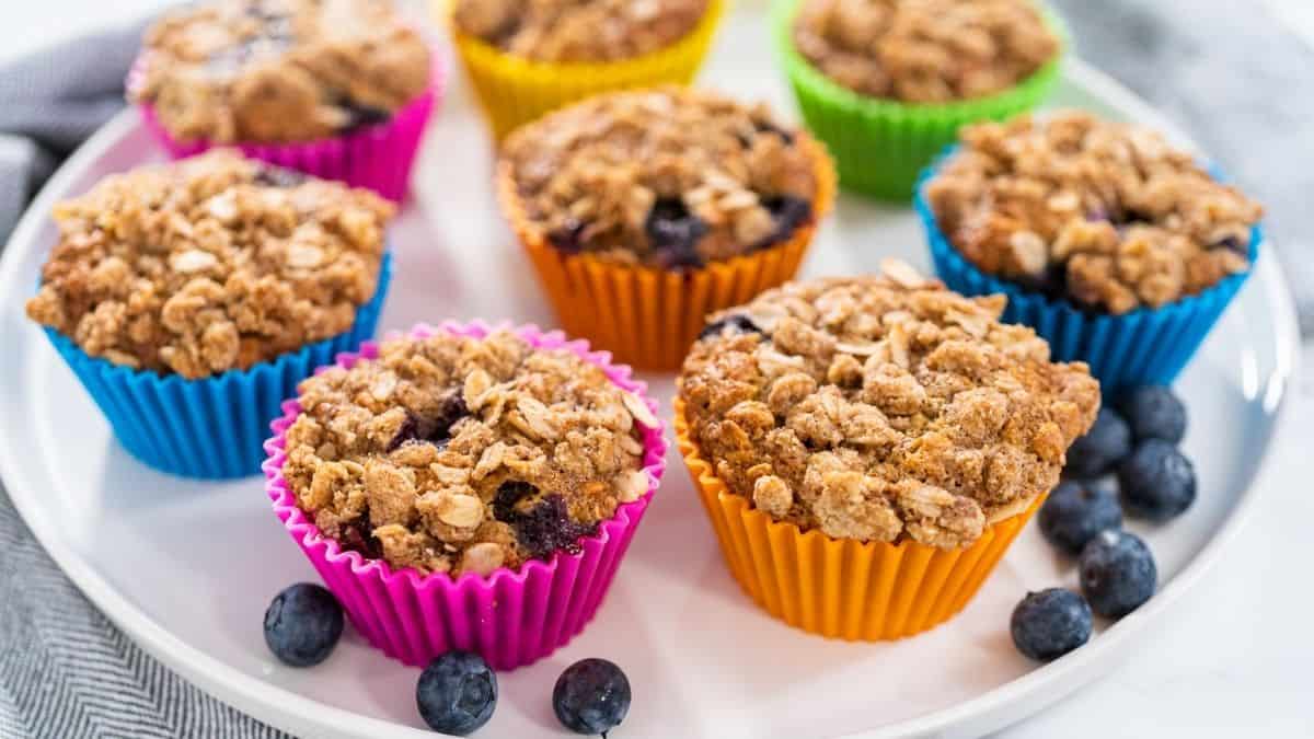 Banana Blueberry Oatmeal Muffins - Colleen Christensen Nutrition
