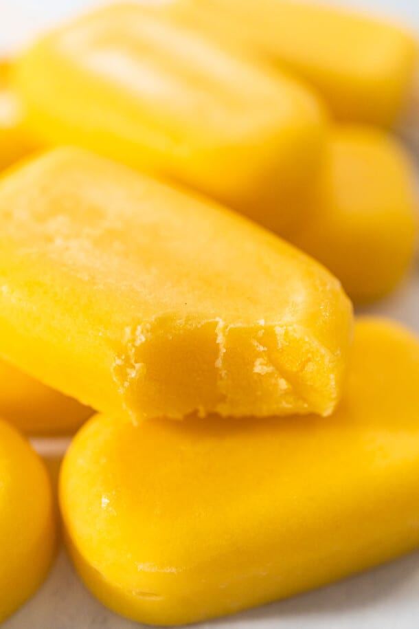 Mango Pops (Easy 2 Ingredient Recipe) - Colleen Christensen Nutrition